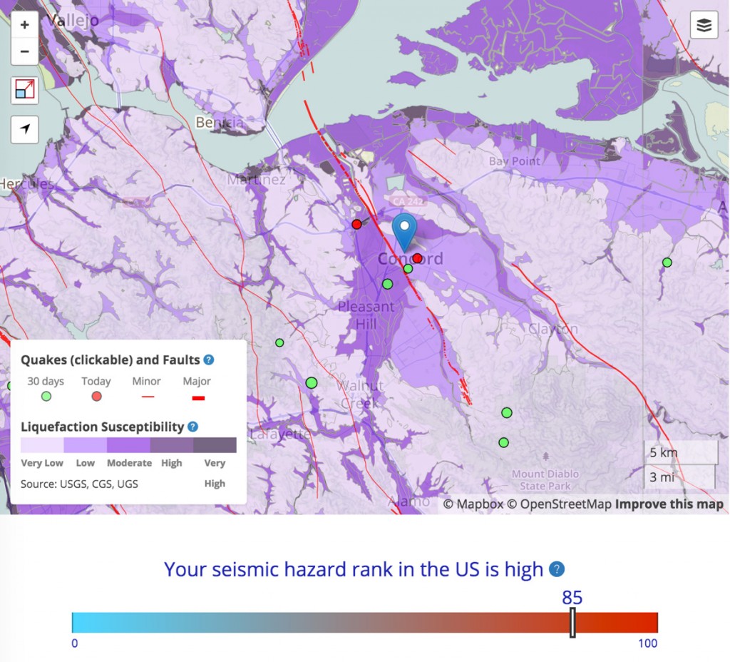 Concord Fault Map