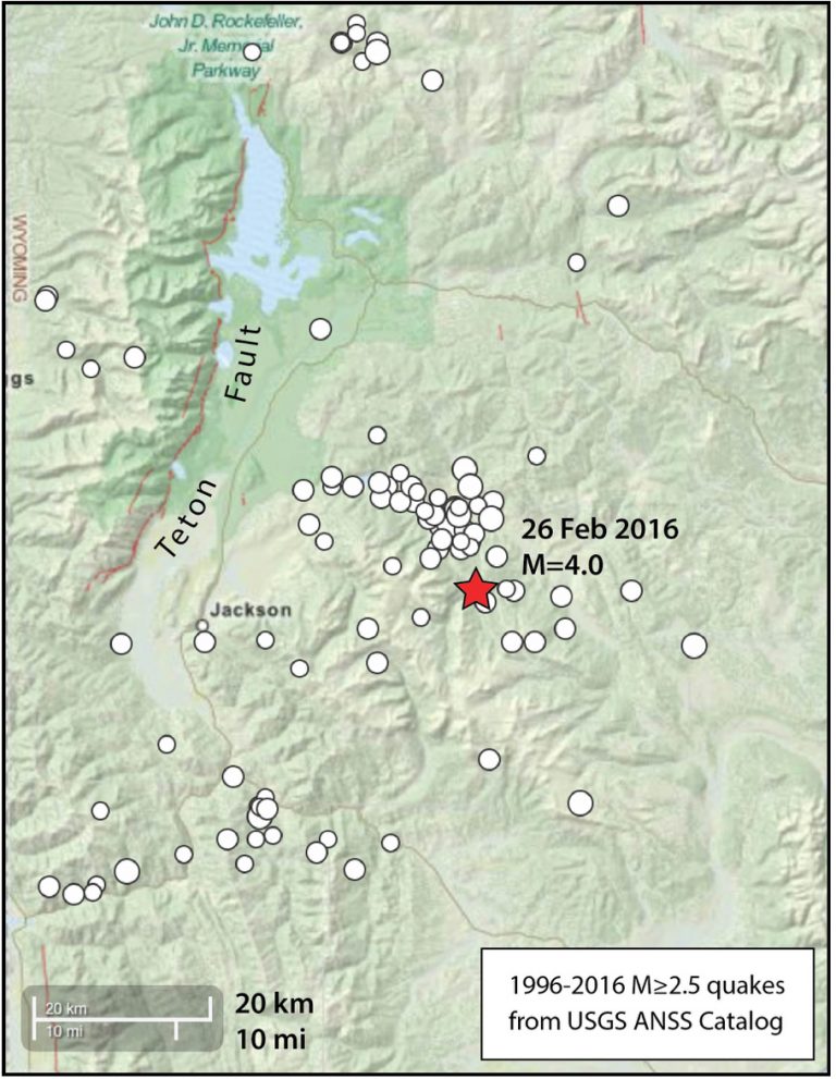 Magnitude-4.0 earthquake strikes 20 mi east of the magnificent Teton ...