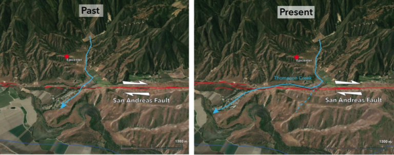 stream-shifted-by-san-andreas-fault - Temblor.net