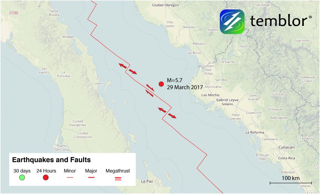 M=5.7 earthquake highlights rifting Gulf of California - Temblor.net