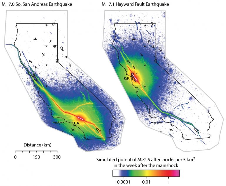 aftershock-simulations-san-andreas-fault-hayward-fault-map - Temblor.net
