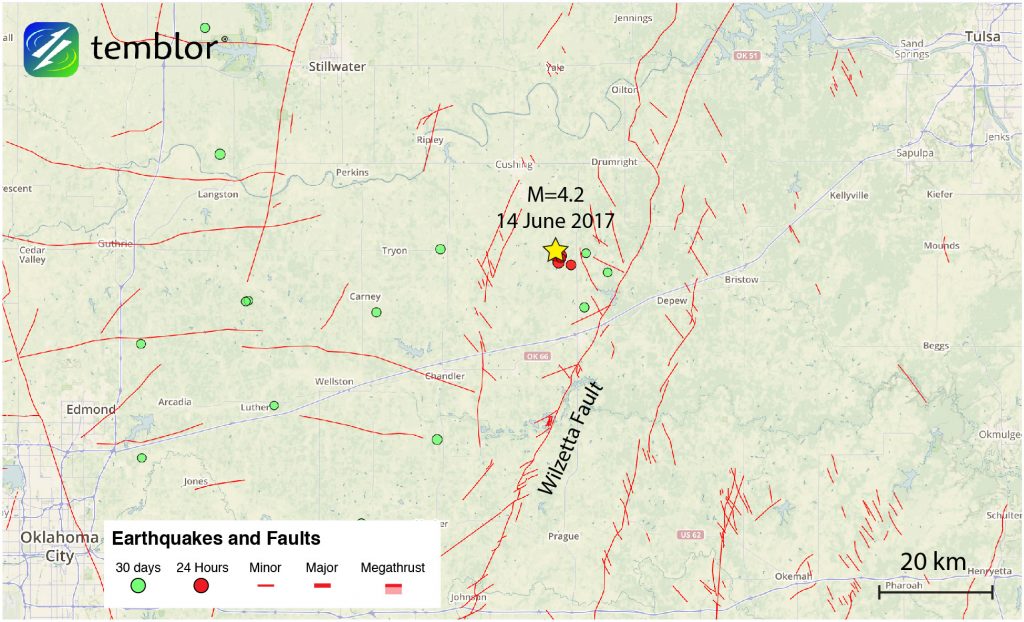 M=4.2 earthquake in Oklahoma widely felt throughout Midwest - Temblor.net