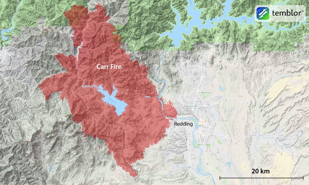 Carr Fire claims 100,000 acres, 1,000 structures, and six lives in ...