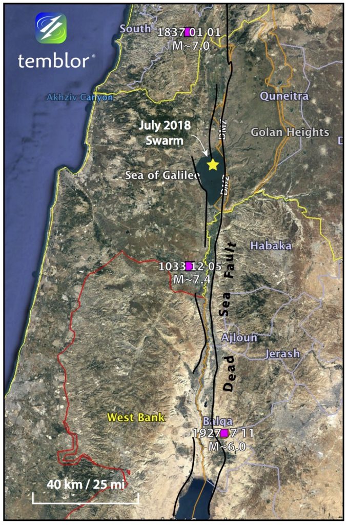 Dead Sea Fault awakens in earthquake swarm - Temblor.net