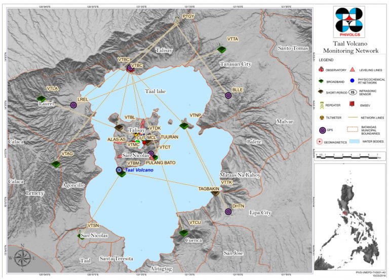 Ang Pagsabog ng bulkang Taal ng Pilipinas na may kasamang lindol at abo - Temblor.net