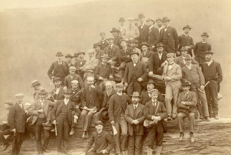 Geologists Bailey Willis and Robert T. Hill both attended a Johns ...