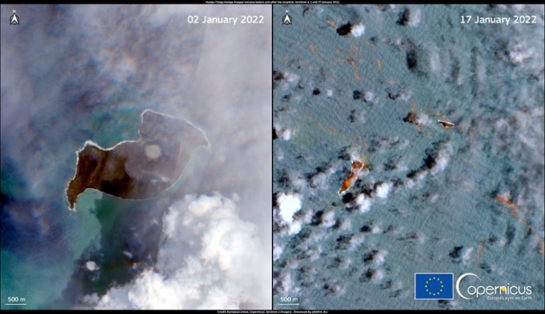 Hunga-Tonga-Hunga-Ha’apai in the south Pacific erupts violently ...