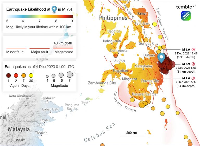 Pilipinas Niyanig ng Malakas Na lindol, at sinundan pa ng malalakas na mga aftershocks - Temblor.net