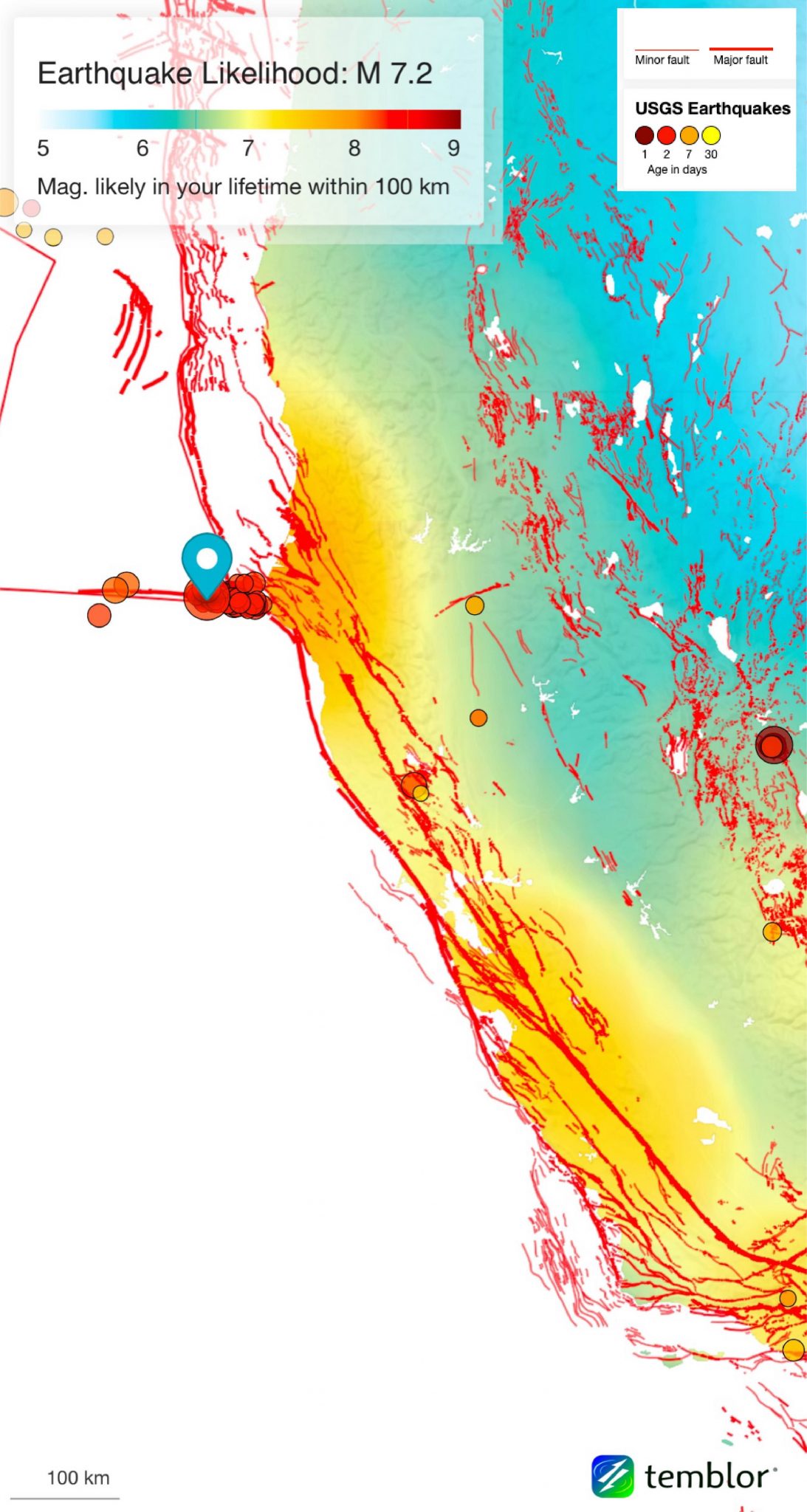 Did the 2024 magnitude 7.0 Cape Mendocino earthquake trigger aftershocks on the San Andreas ...